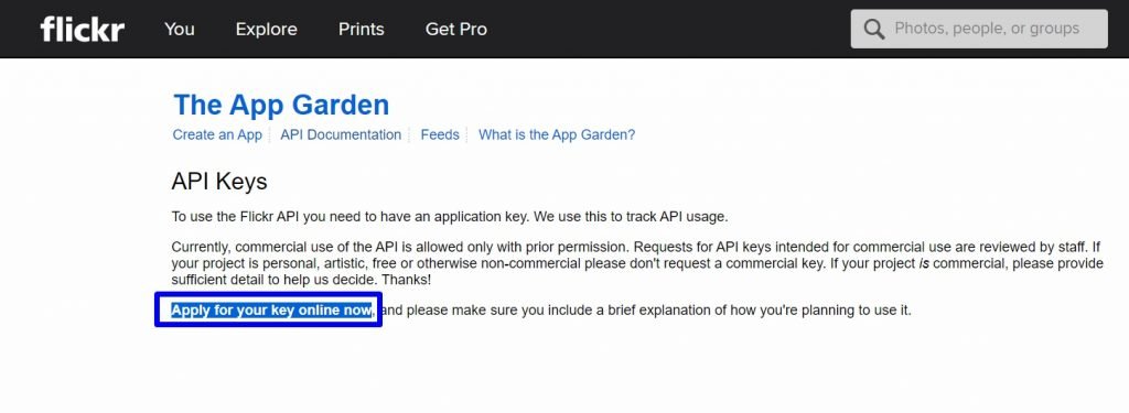 How to get Flickr API Key - WP Frank